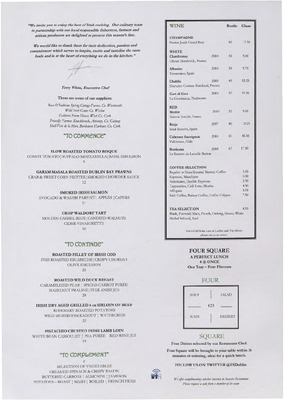 "Four Seasons Hotel, Dublin: Four Square Menu" by Four Seasons Hotel