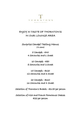 "Thornton's Restaurant : Surprise Canapé Tasting Menu" by Thornton's ...