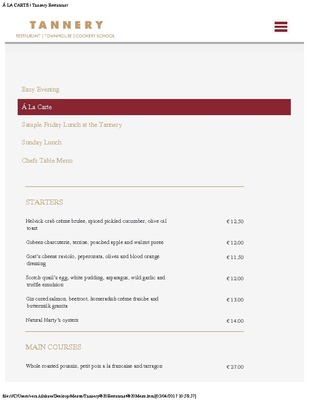 "Tannery Restaurant Townhouse Cookery School" by Tannery