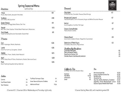 "Two Cooks Sallins Menu 2017" by Two Cooks