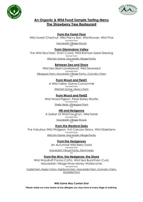 "The Strawberry Tree Sample Tasting Menu 2017" by The Strawberry Tree