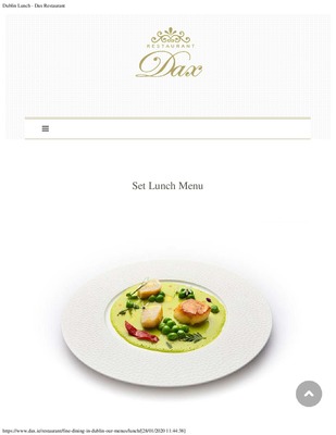 "Dax Restaurant Menu 2020" by Dax Restaurant